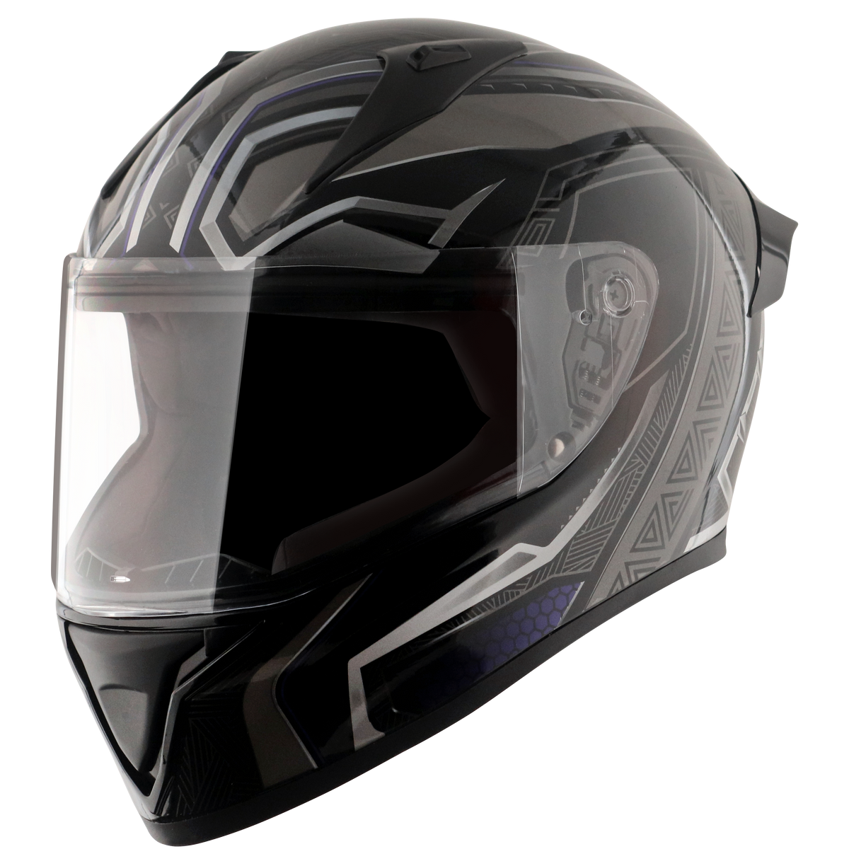 Vega Bolt Marvel Black Panther Edition Full-Face Motorcycle Helmet ...
