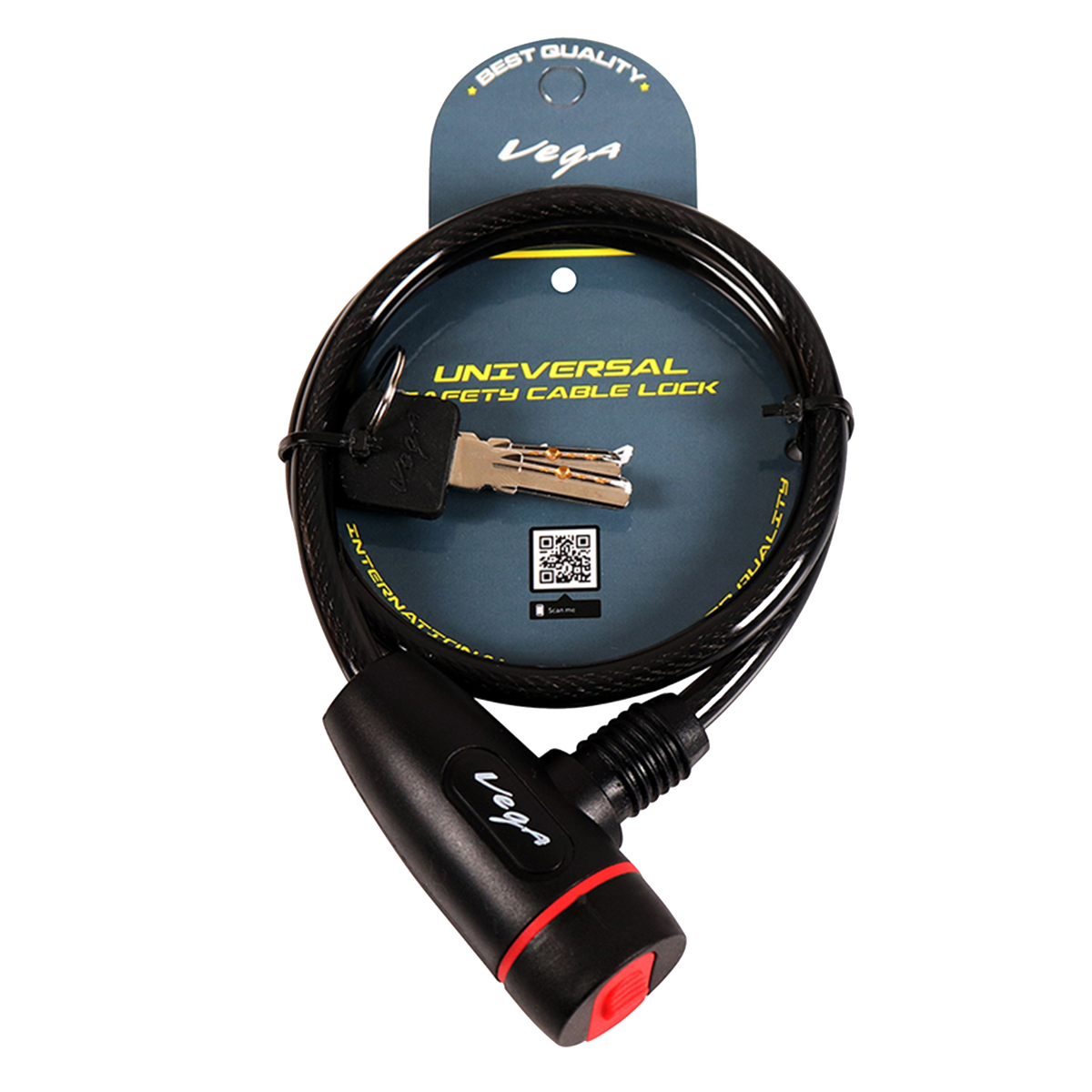Vega Safety Cable Lock – Motorcycle Security Anti-Theft Lock – Vega Helmets